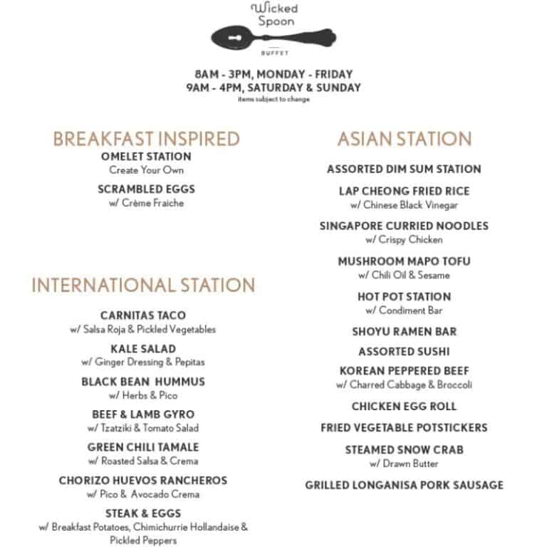 Wicked Spoon Buffet 2024: Menu, Hours, Prices