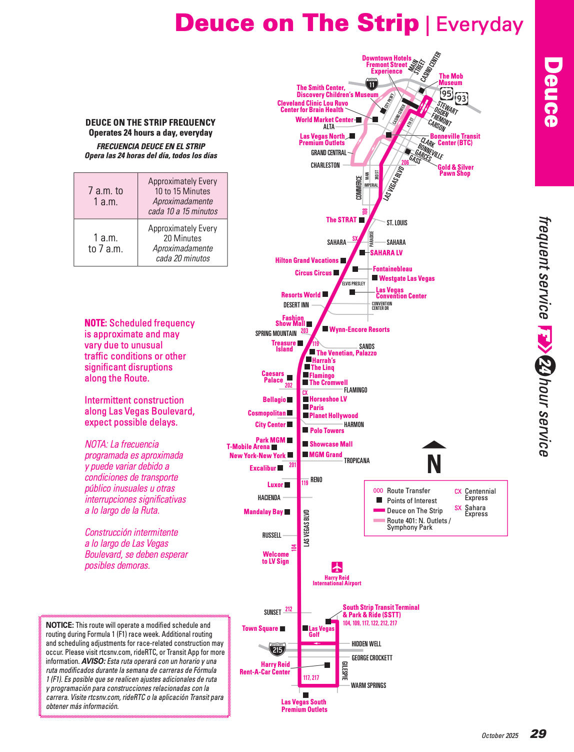 The Deuce Las Vegas: Routes Map, Price, Tickets